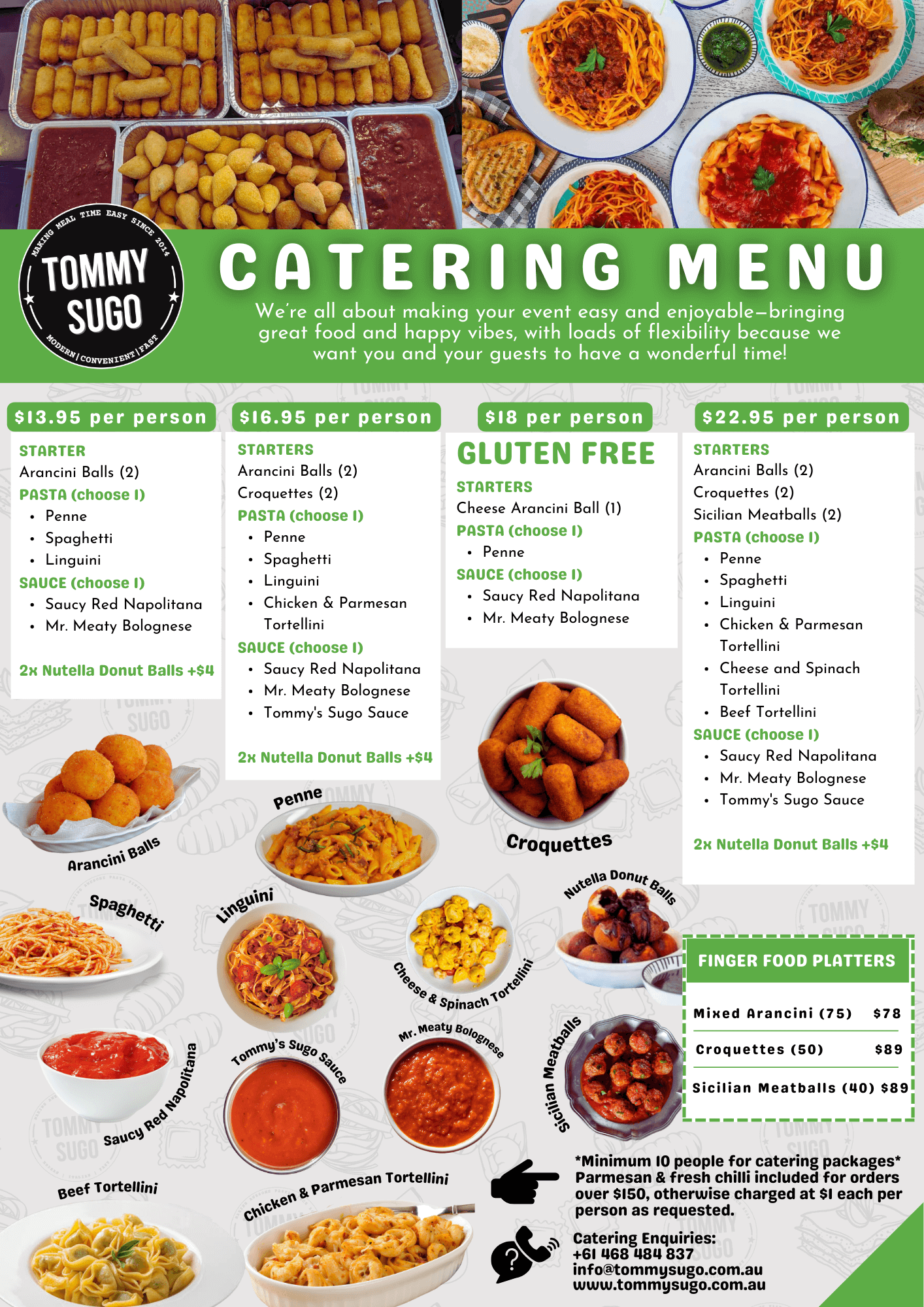 Tommy Sugo Catering Perth | Authentic Italian Catering